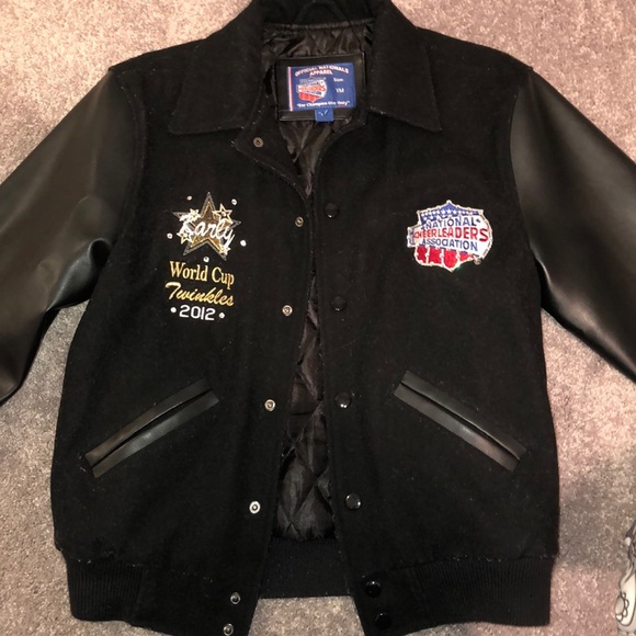 Jackets & Coats | Blinged Out Nca Winning Jacket W Leather Sleeves ...